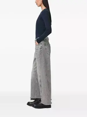 ALLSAINTS Frayed Raw-hem Wide-leg Jeans