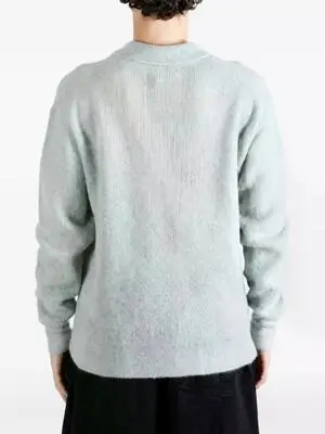 Auralee Brushed Open-collar Sweater