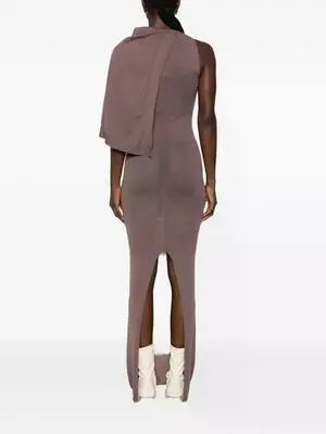 Rick Owens Scarf One-shoulder Draped Maxi Dress - Purple