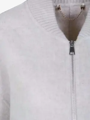 GIOVANNI PARIS Leo Zip-up Ribbed-collar Jacket - Neutrals