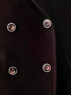 Pinko Long Double-breasted Coat In Wool-blend Fabric