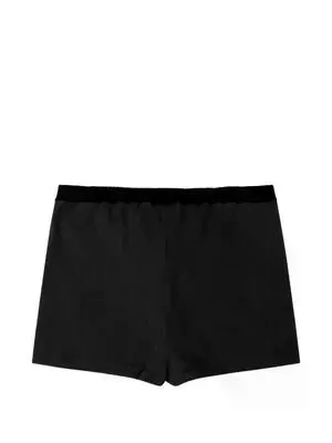 ENTIRE STUDIOS Ribbed-knit Lounge Shorts - Black