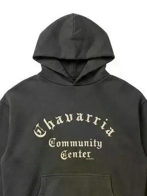 WILLY CHAVARRIA Logo-print Hoodie - Grey