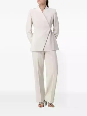 HANITA Asymmetric-front Coat - Neutrals