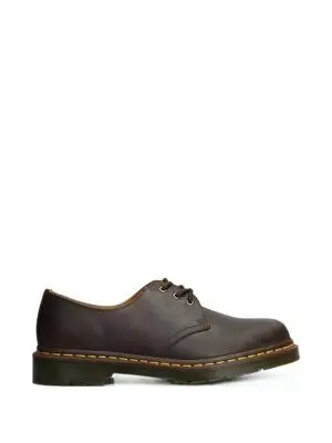 Dr. Martens 1461 Crazy Horse Contrast-stitch Lace-up Oxford Shoes - Brown