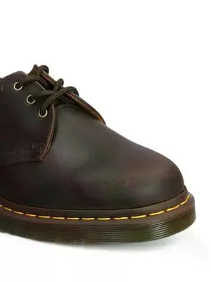 Dr. Martens 1461 Crazy Horse Contrast-stitch Lace-up Oxford Shoes - Brown