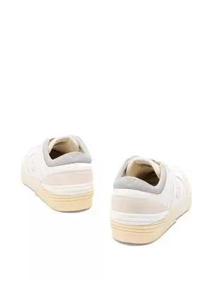 EA7 Logo-print Leather Sneakers