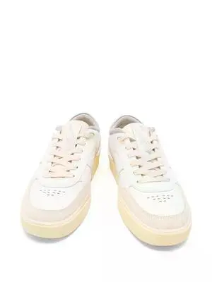 EA7 Logo-print Leather Sneakers