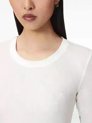 ALLSAINTS Logo-embroidered Ribbed T-shirt