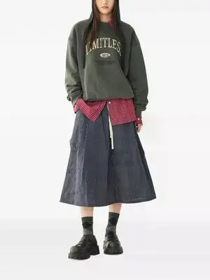 STUDIO TOMBOY Checkered Balloon Midi Skirt