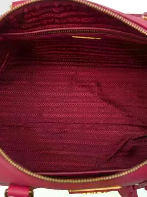 Prada 2010-2026 Saffiano Lux Convertible Bowler Bag Satchel - Pink