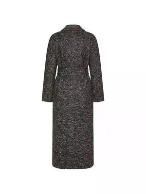 Max Mara Sequin-embellished Belted Coat - Grey