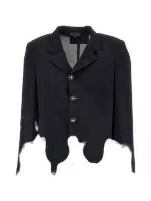 Comme Des Garçons Sheer-panelled Button-up Jacket