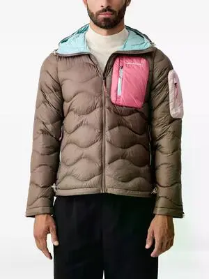 PEAK PERFORMANCE Quilted Hooded Jacket - Brown