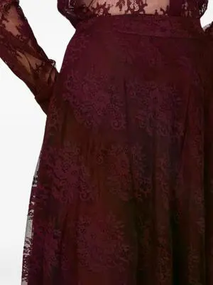 HANITA Floral-lace Flared Maxi Skirt