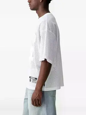 NEIGHBORHOOD Mesh-knit Logo-patch T-shirt - White