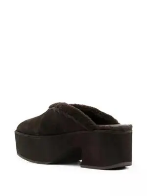 Cult Gaia Tazz Shearling-trim Mules