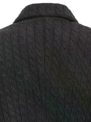 Brunello Cucinelli Double-breasted Cable-knit Blazer - Grey