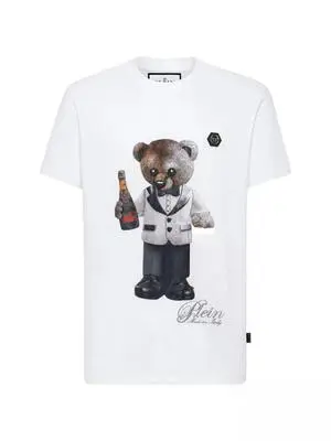 Philipp Plein Round-neck T-shirt Teddy Waiter - White