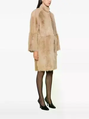 Nour Hammour Midi Shearling Coat