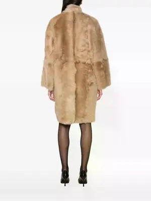 Nour Hammour Midi Shearling Coat