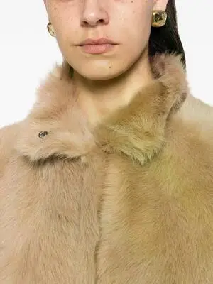 Nour Hammour Midi Shearling Coat