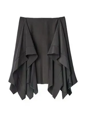LEMAIRE Paneled Skirt In Silk Viscose Toile - Brown