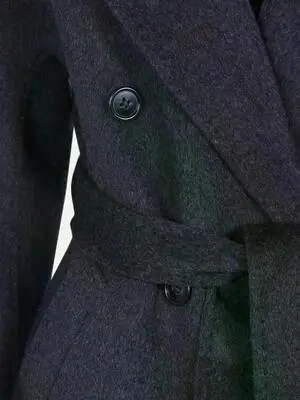 GIOVANNI PARIS Olive Double-breasted Belted Coat