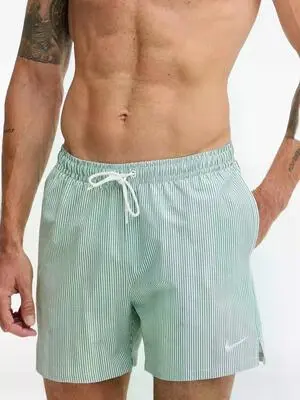 Nike Seersucker-stripe Swim Shorts - Green