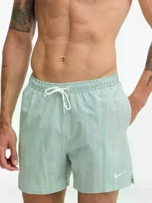 Nike Seersucker-stripe Swim Shorts - Green