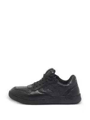 LOUIS VUITTON Stadium Monogram Leather Sneakers - Black