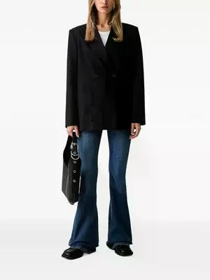 VICOLO Pinstripe Double-breasted Blazer
