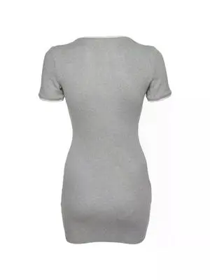 Miu Miu Rib-knit Contrast-trim Mini Dress