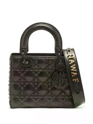 Dior 2022 Small Lady My Abcdior Cannage Tote Bag - Black
