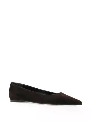 AeydĒ Cassy Suede Ballet Flats - Brown