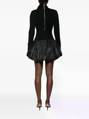 Aje Elodi Button-embellished Bubble-hem Mini Dress - Black