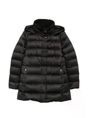 MOORER Delia Quilted Coat - Black