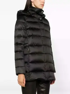 MOORER Delia Quilted Coat - Black