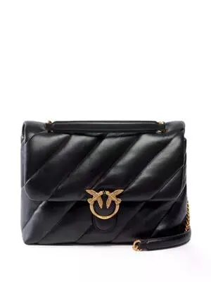 Pinko Large Love Bag Puff Maxi Quilt New Buckle Shoulder Bag - Black