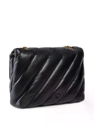Pinko Large Love Bag Puff Maxi Quilt New Buckle Shoulder Bag - Black
