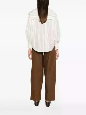 SESSUN Cecily Striped Pussy-bow Shirt