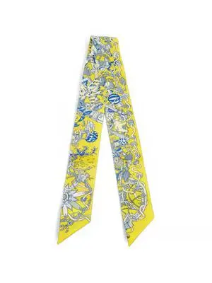 Hermès La Folle Parade Twilly Scarf - Yellow