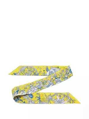 Hermès La Folle Parade Twilly Scarf - Yellow