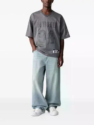 NEIGHBORHOOD Logo-patch Mesh T-shirt - Grey
