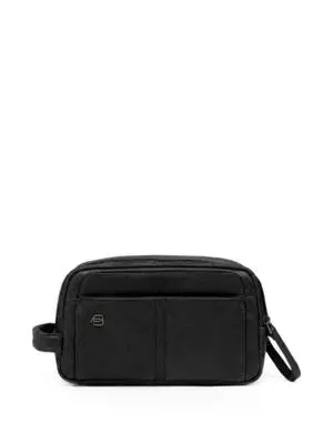 PIQUADRO Logo-plaque Wash Bag - Black