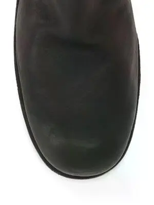 Guidi Rear-zip Leather Ankle Boots - Brown