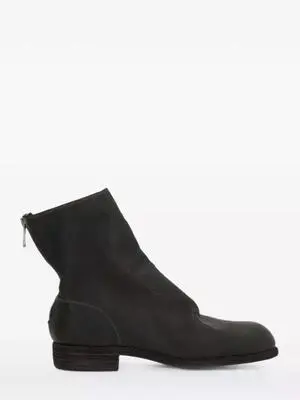 Guidi Rear-zip Leather Ankle Boots - Brown