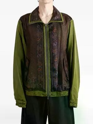 VOWELS Floral-print Panelled Jacket