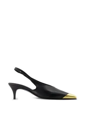 ANINE BING Nelly Metal-toe Slingback Pumps - Black