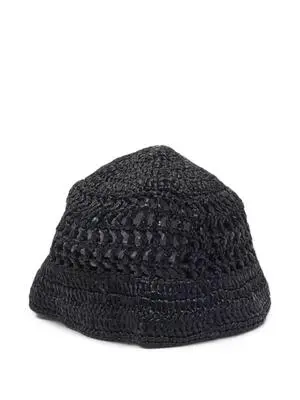 Prada Logo Crochet Bucket Hat
